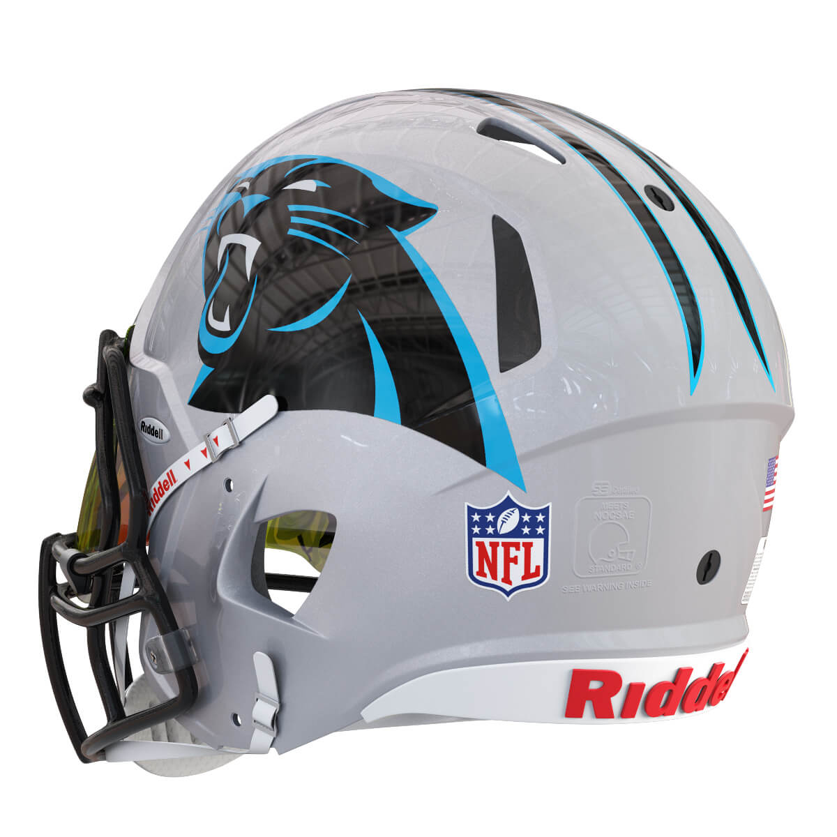 Riddell Speed Helmet Carolina Panthers - 3D Model by sta_84