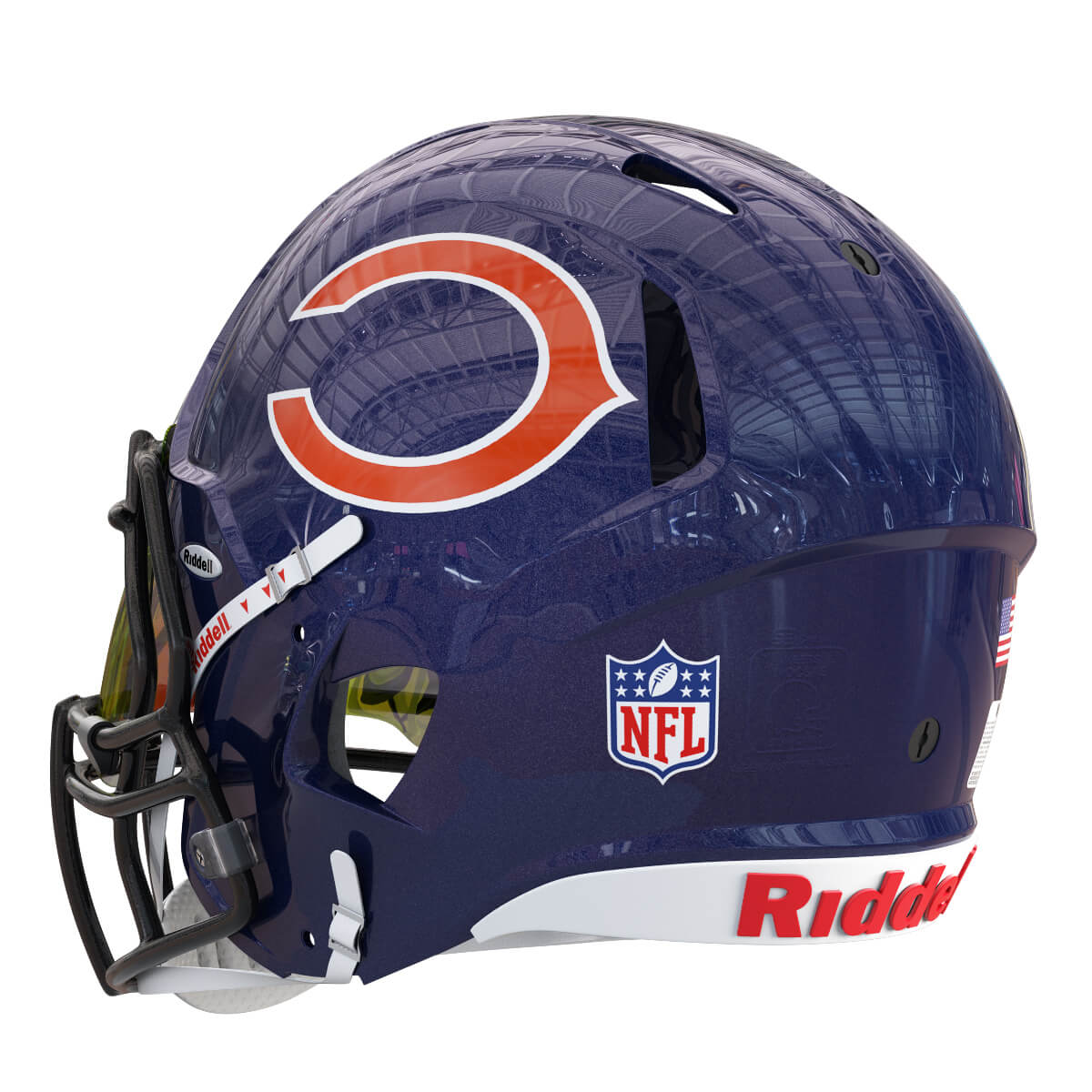 Riddell Speed Helmet Chicago Bears - 3D Model by sta_84
