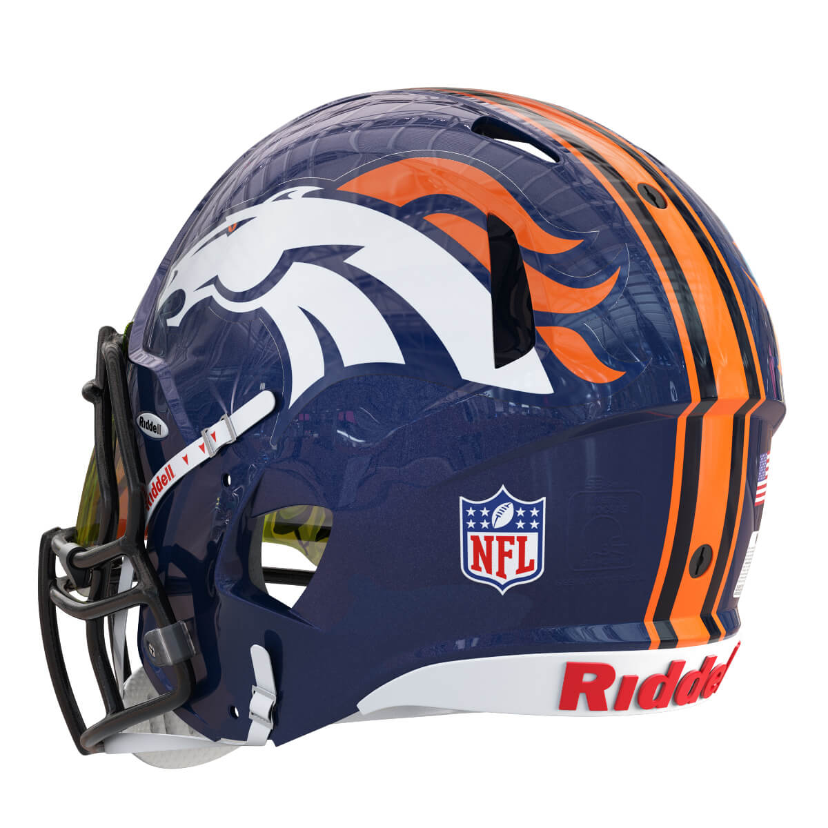 Riddell Speed Helmet Denver Broncos - 3D Model by sta_84