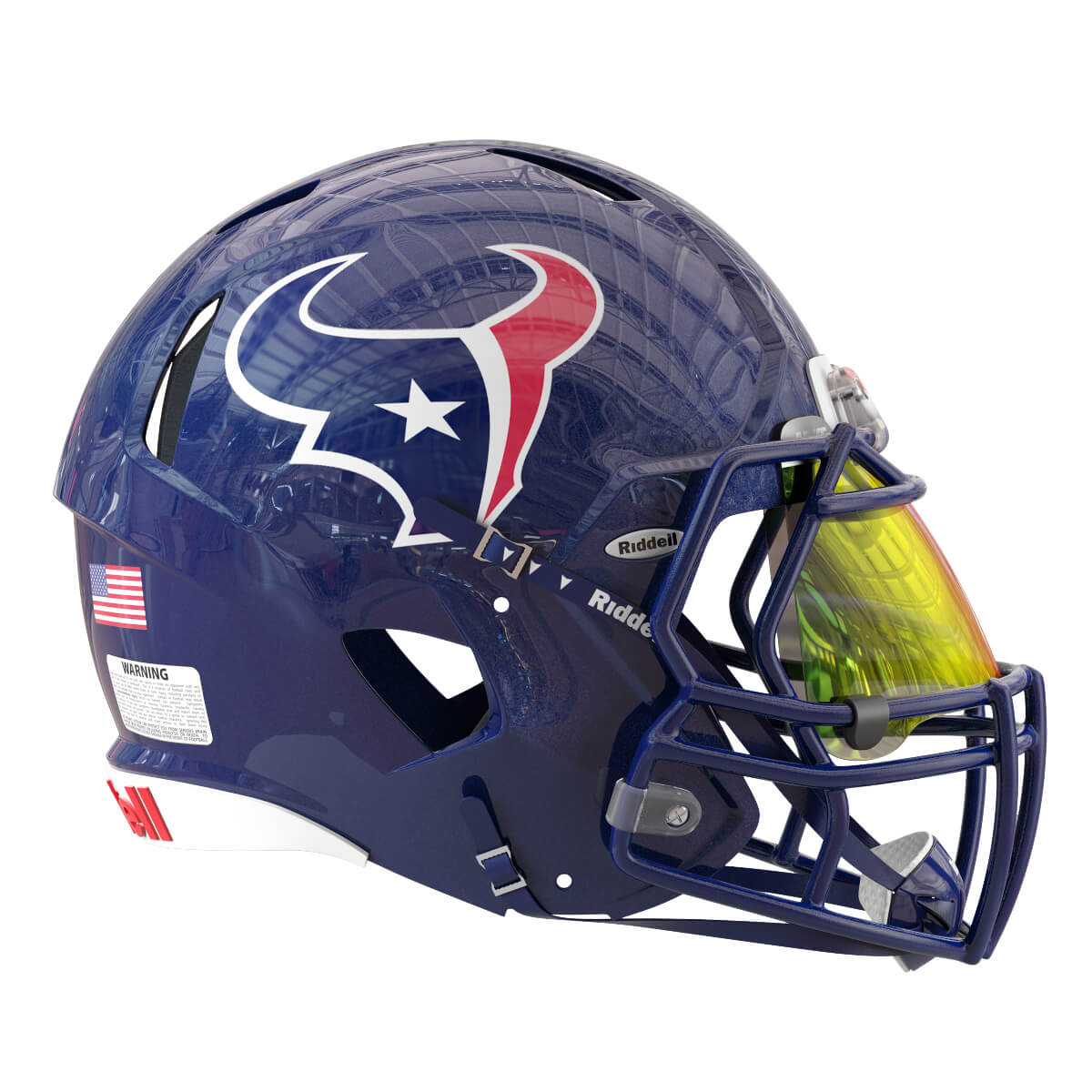 Riddell Speed Helmet Houston Texans - 3D Model by sta_84