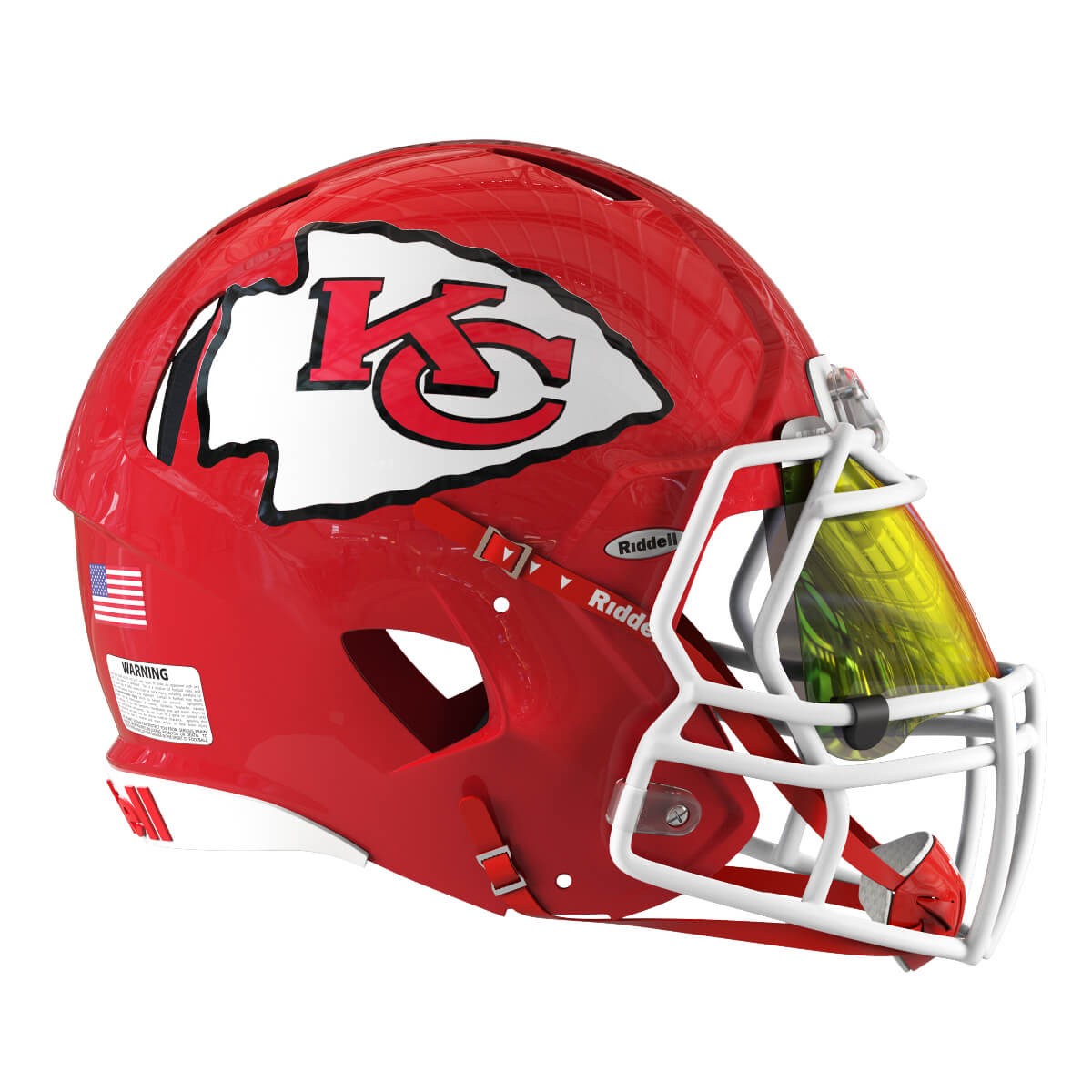 Riddell Speed Helmet Kansas City Chiefs - 3D Model by sta_84
