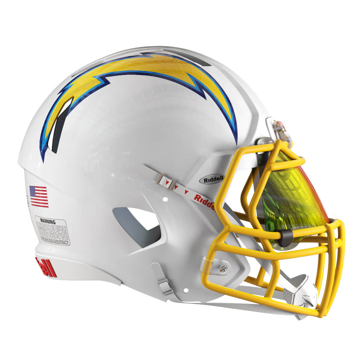 Riddell Speed Helmet Los Angeles Chargers - 3D Model by sta_84