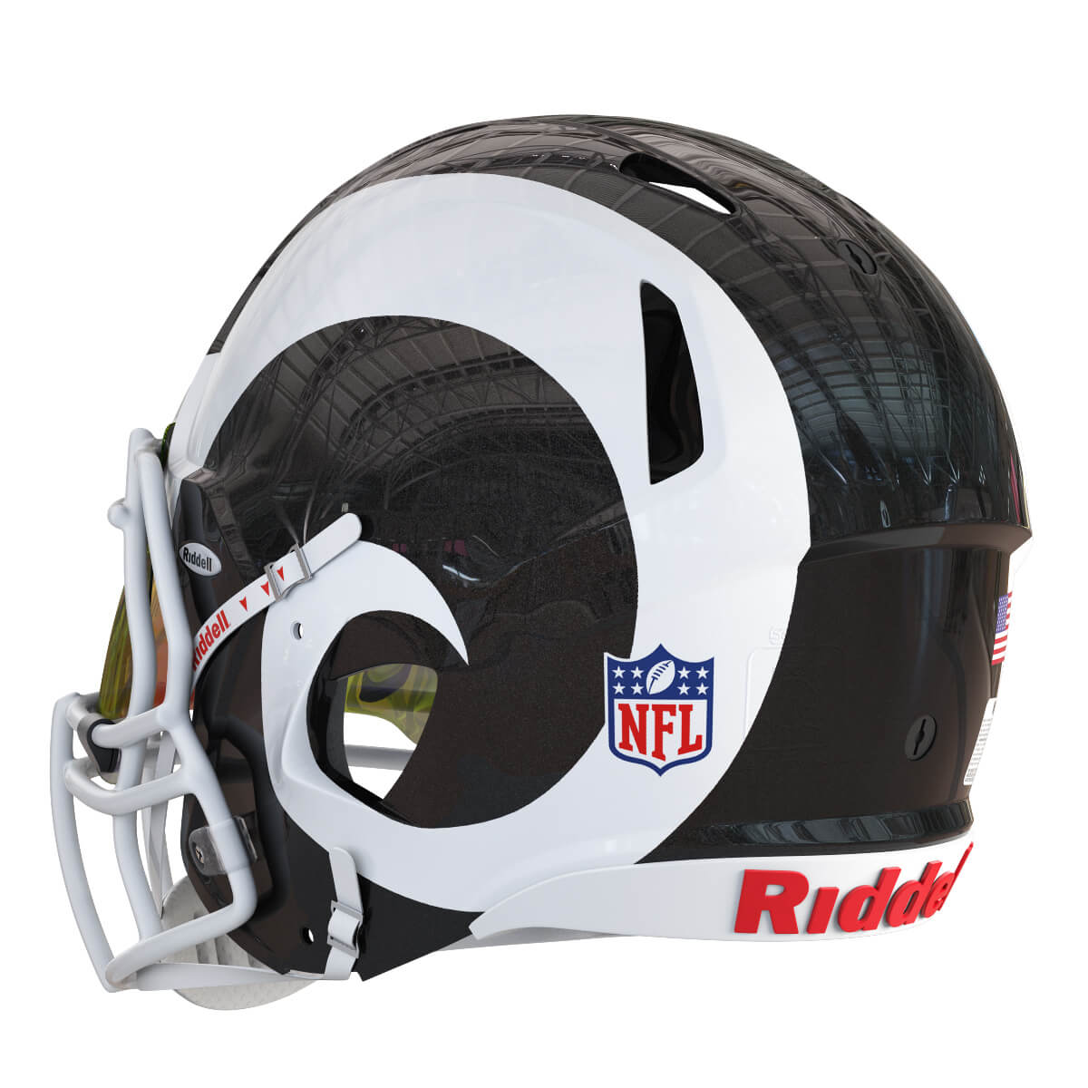 Riddell Speed Helmet Los Angeles Rams - 3D Model by sta_84