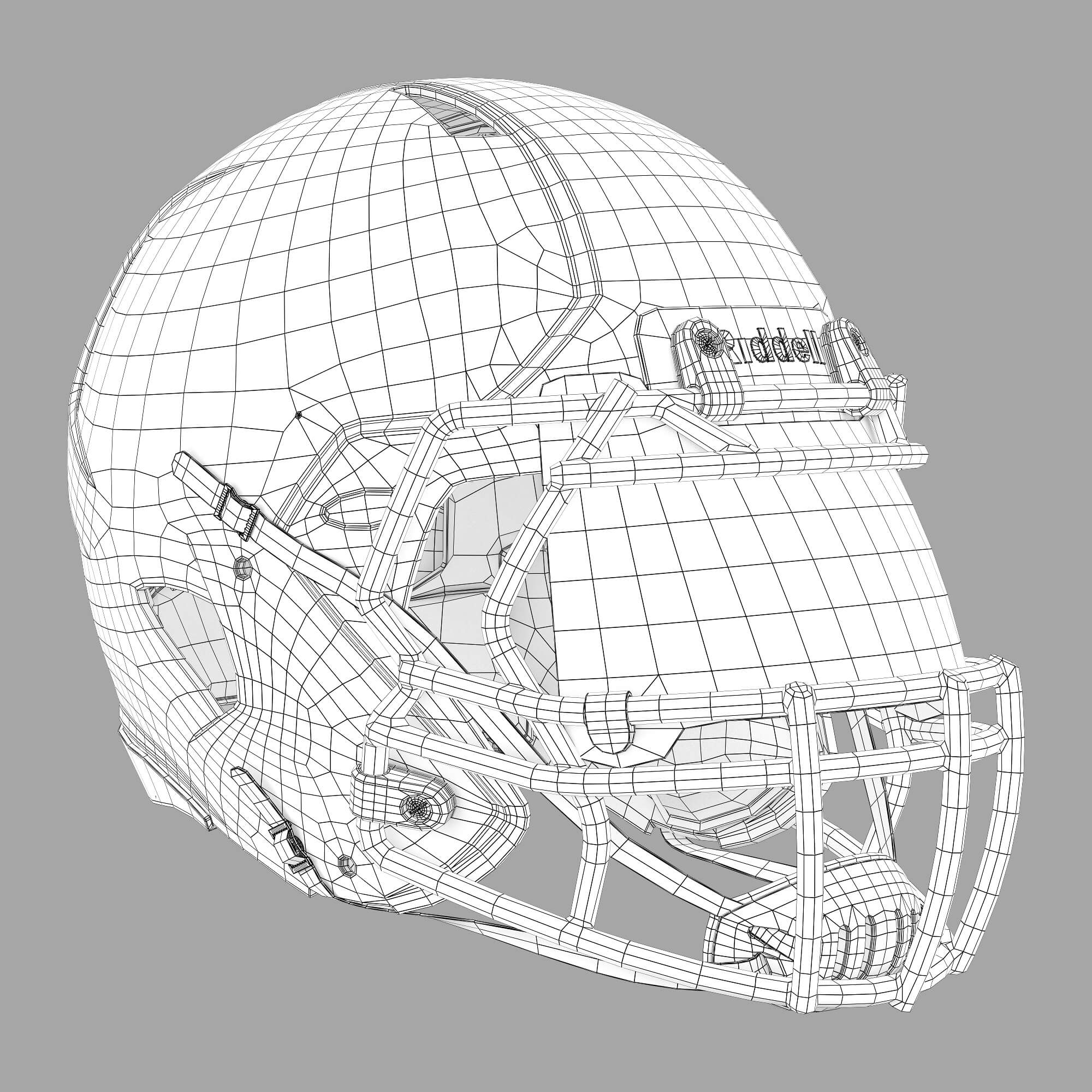 Riddell Speed Helmet Los Angeles Rams - 3D Model by sta_84