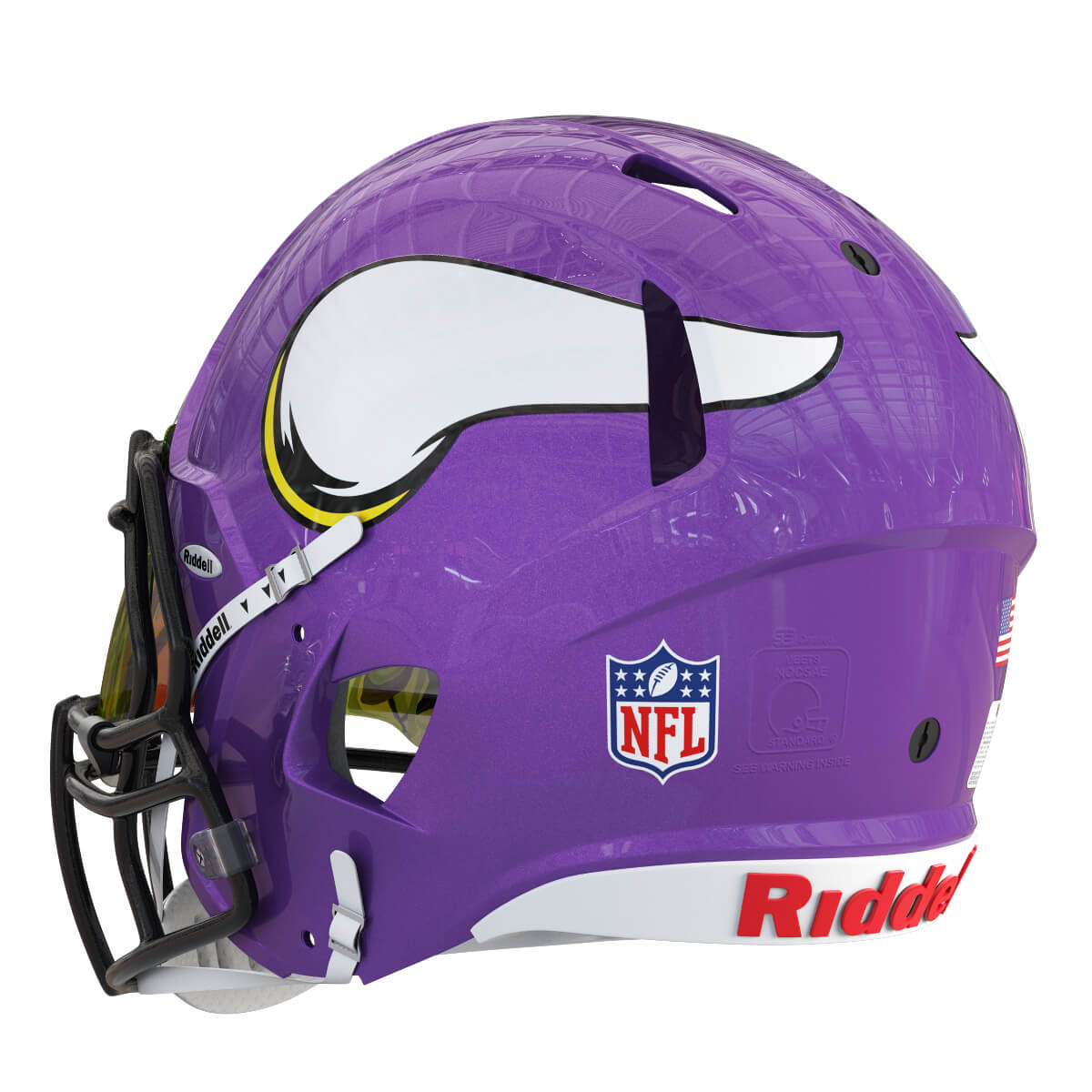Riddell Speed Helmet Minnesota Vikings - 3D Model by sta_84