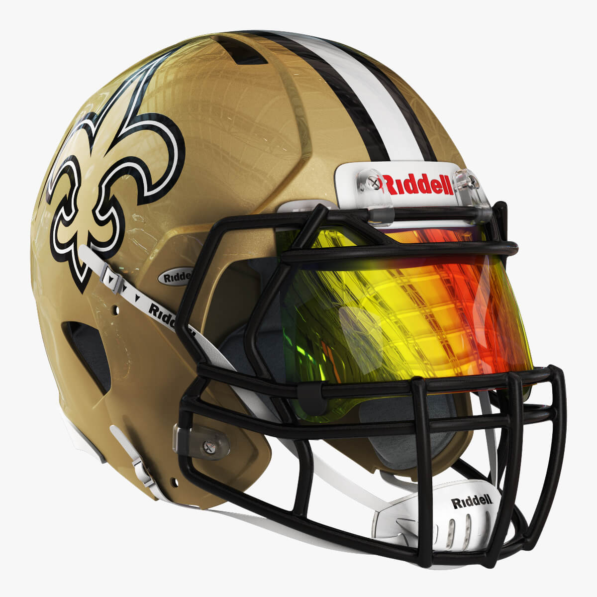 Riddell Speed Helmet New Orleans Saints - 3D Model by sta_84