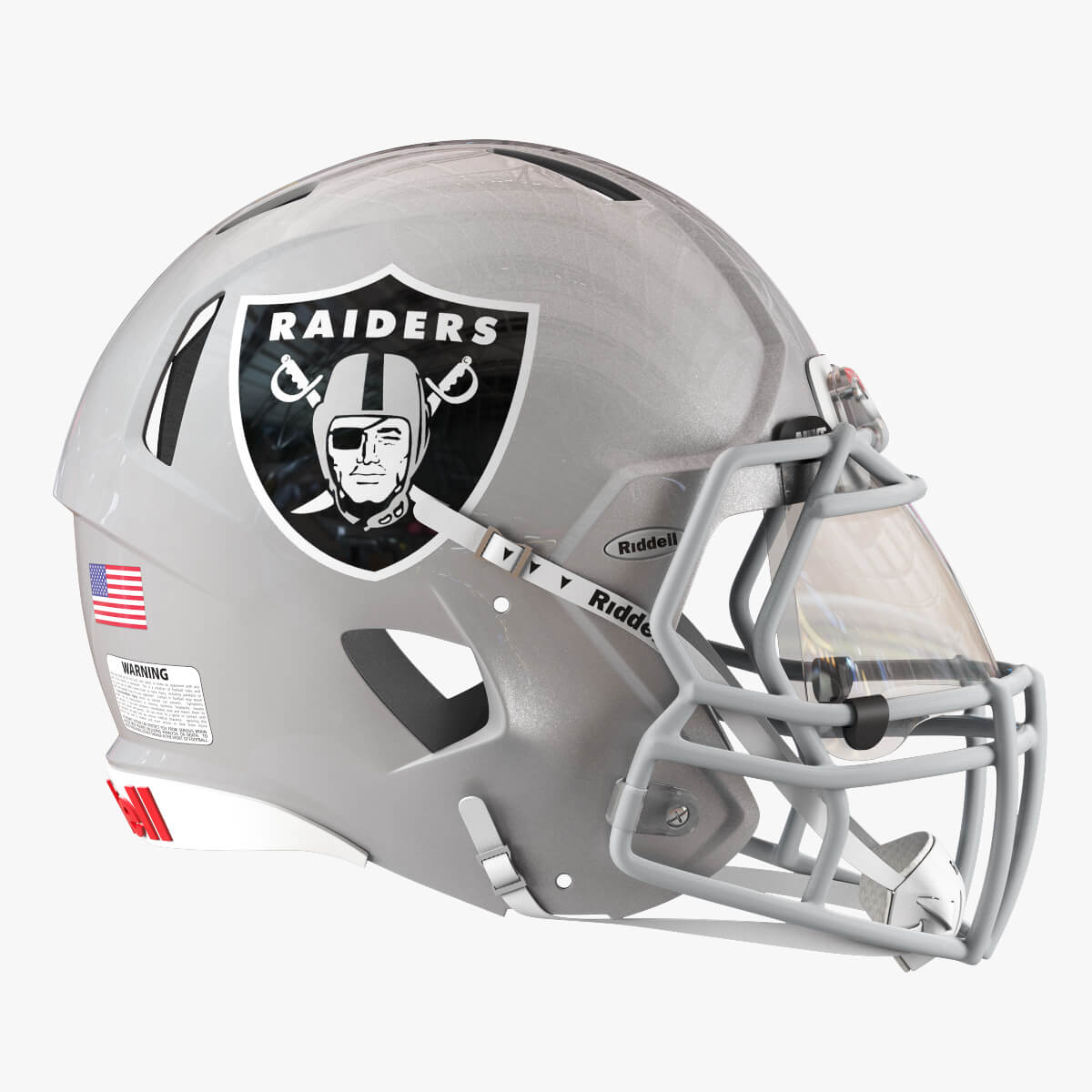 Riddell Speed Helmet Oakland Raiders - 3D Model by sta_84