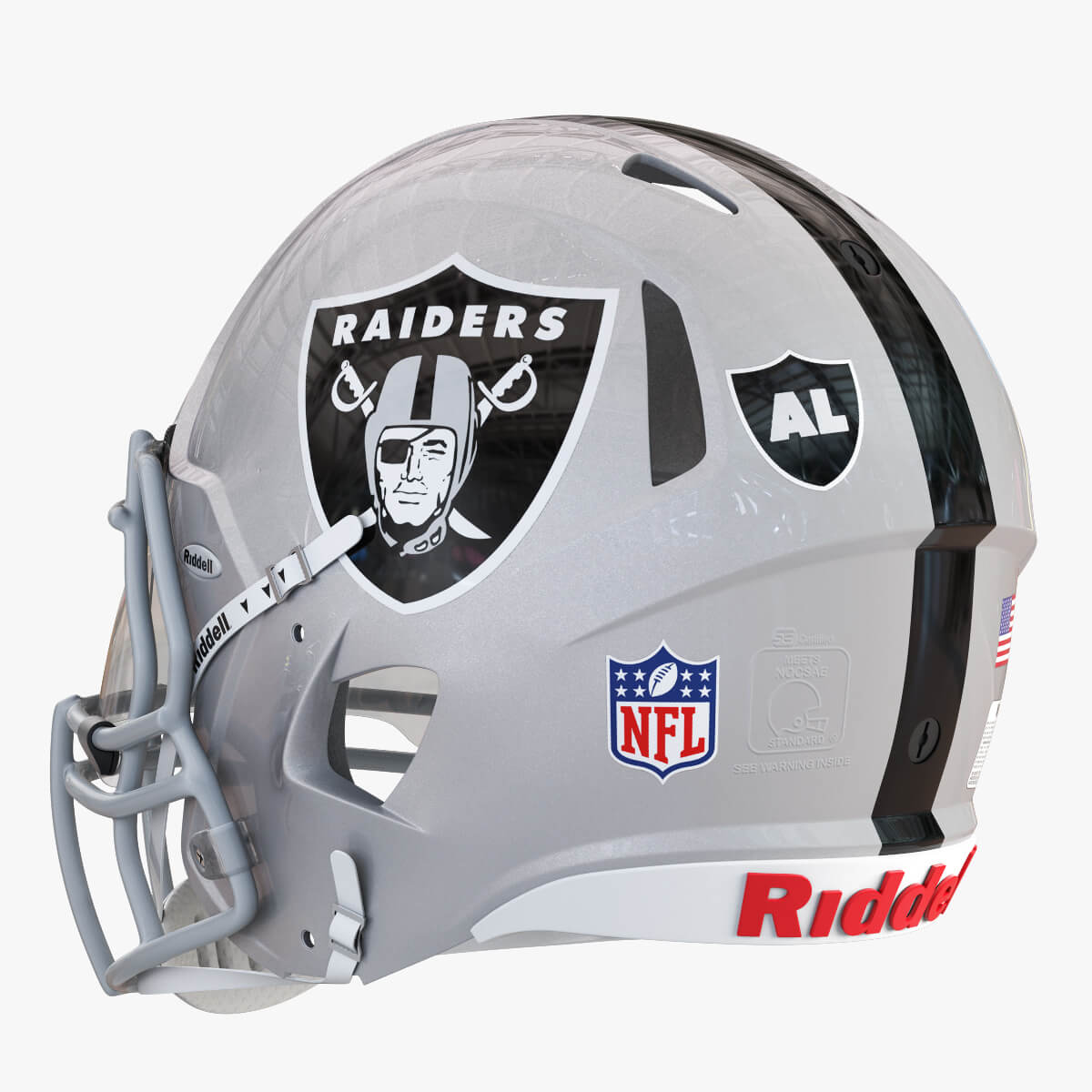 Riddell Speed Helmet Oakland Raiders - 3D Model by sta_84