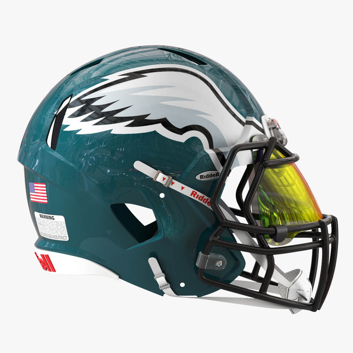 Riddell Speed Helmet Philadelphia Eagles - 3D Model by sta_84