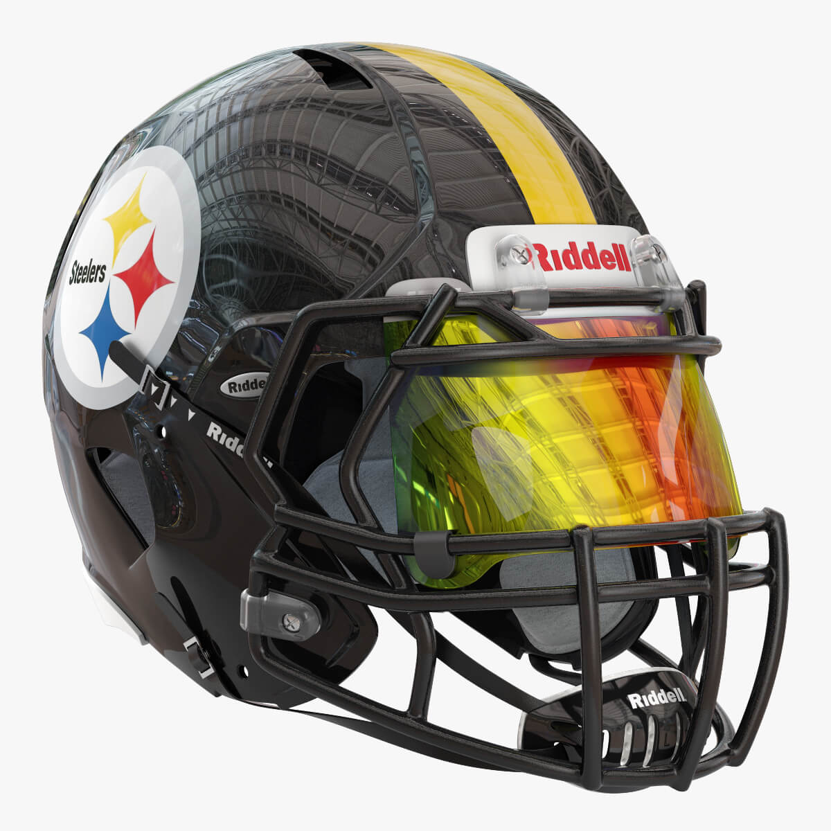 Riddell Speed Helmet Pittsburgh Steelers - 3D Model by sta_84