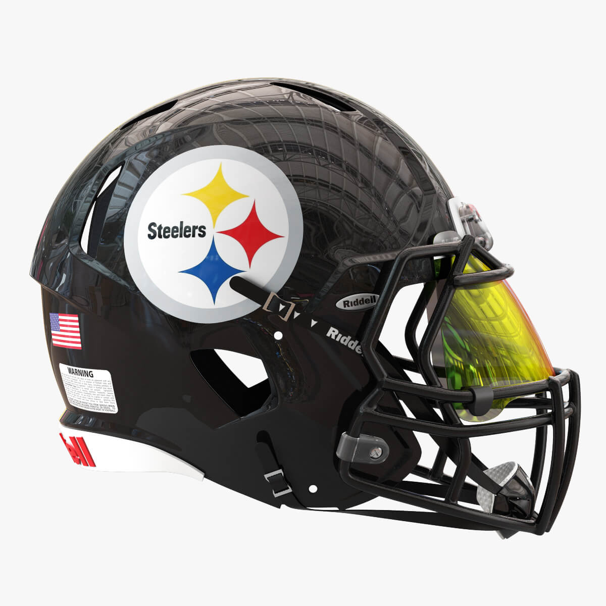 Riddell Speed Helmet Pittsburgh Steelers - 3D Model by sta_84