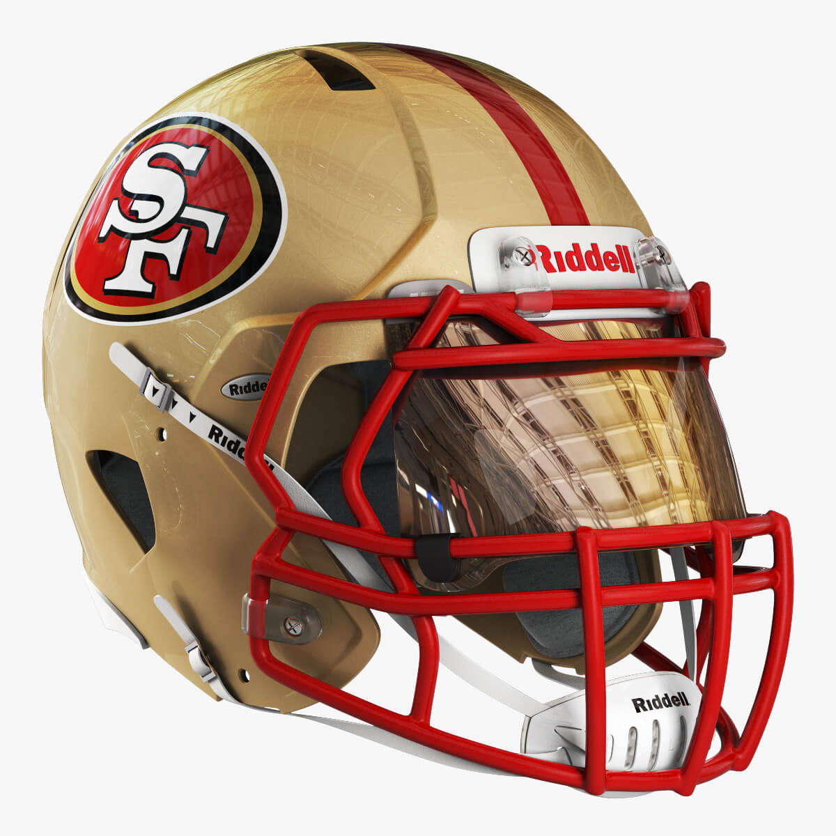 Riddell Speed Helmet San Francisco 49Ers - 3D Model by sta_84