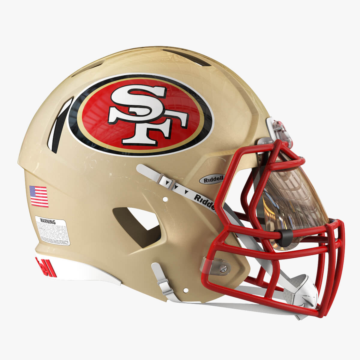 Riddell Speed Helmet San Francisco 49Ers - 3D Model by sta_84