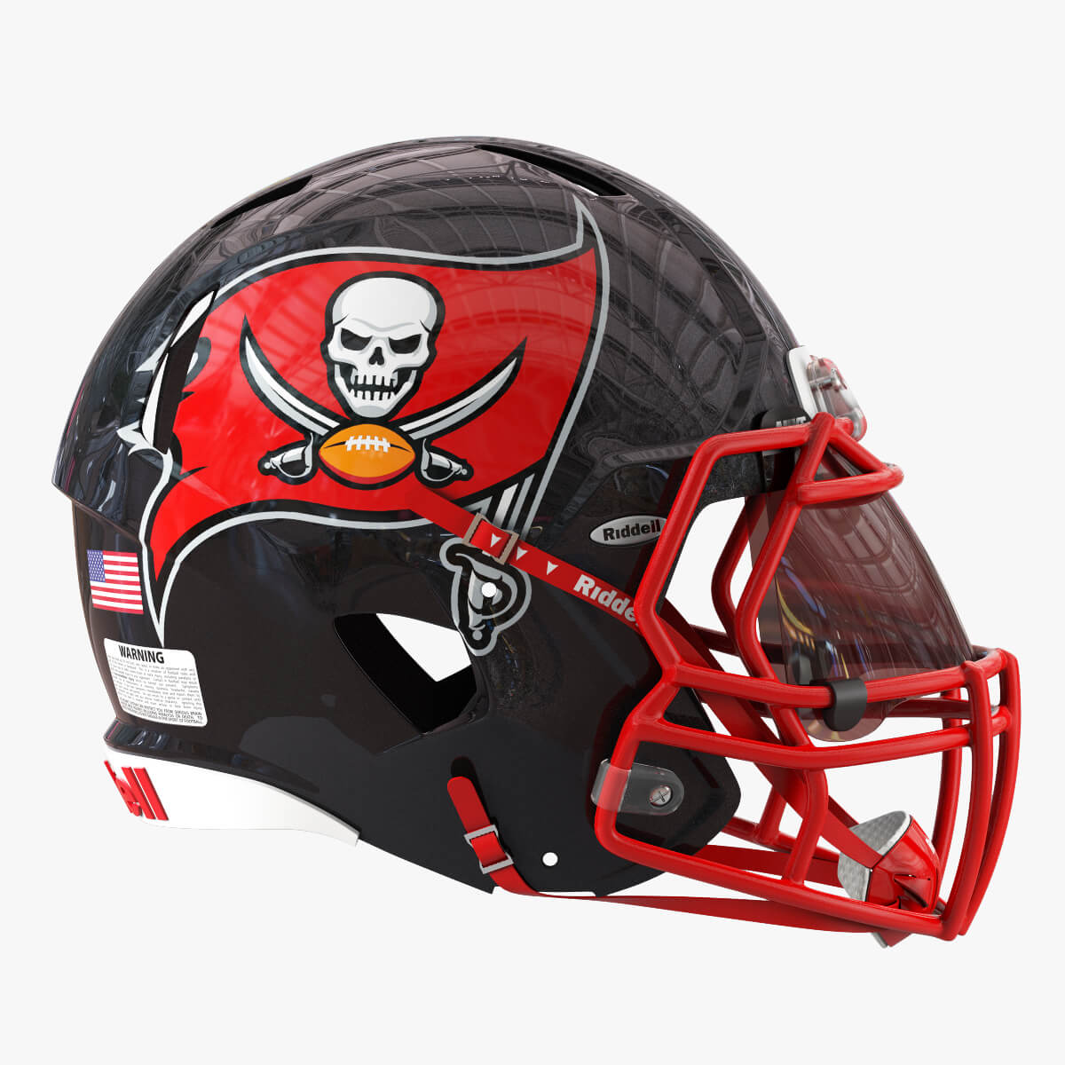 Riddell Speed Helmet Tampa Bay Buccaneers - 3D Model by sta_84