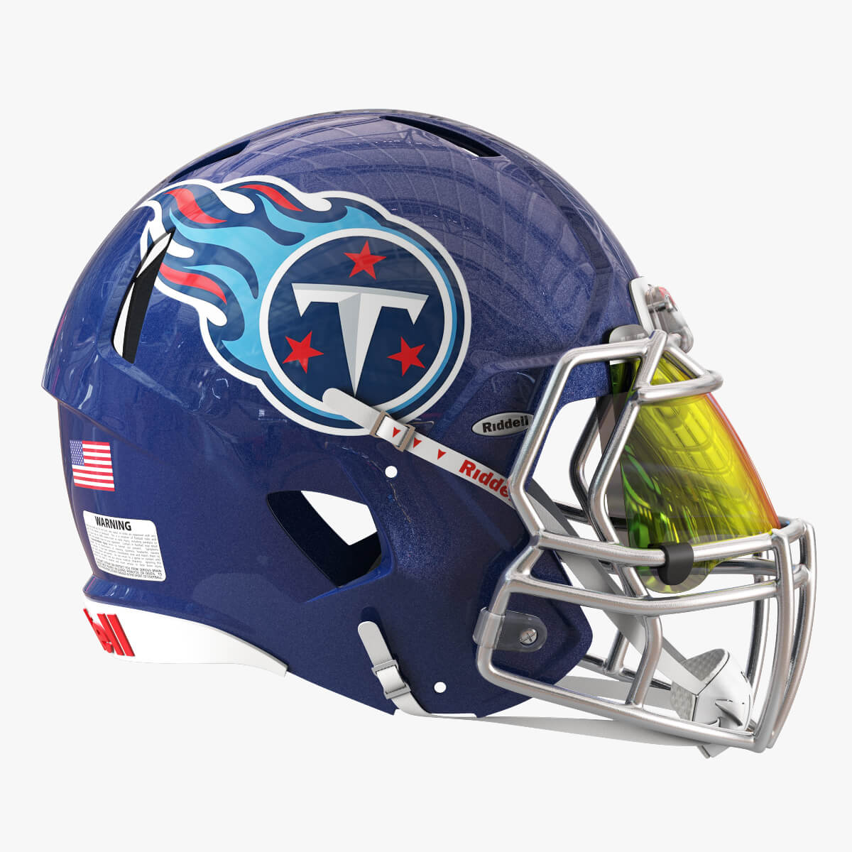 Riddell Speed Helmet Tennessee Titans - 3D Model by sta_84