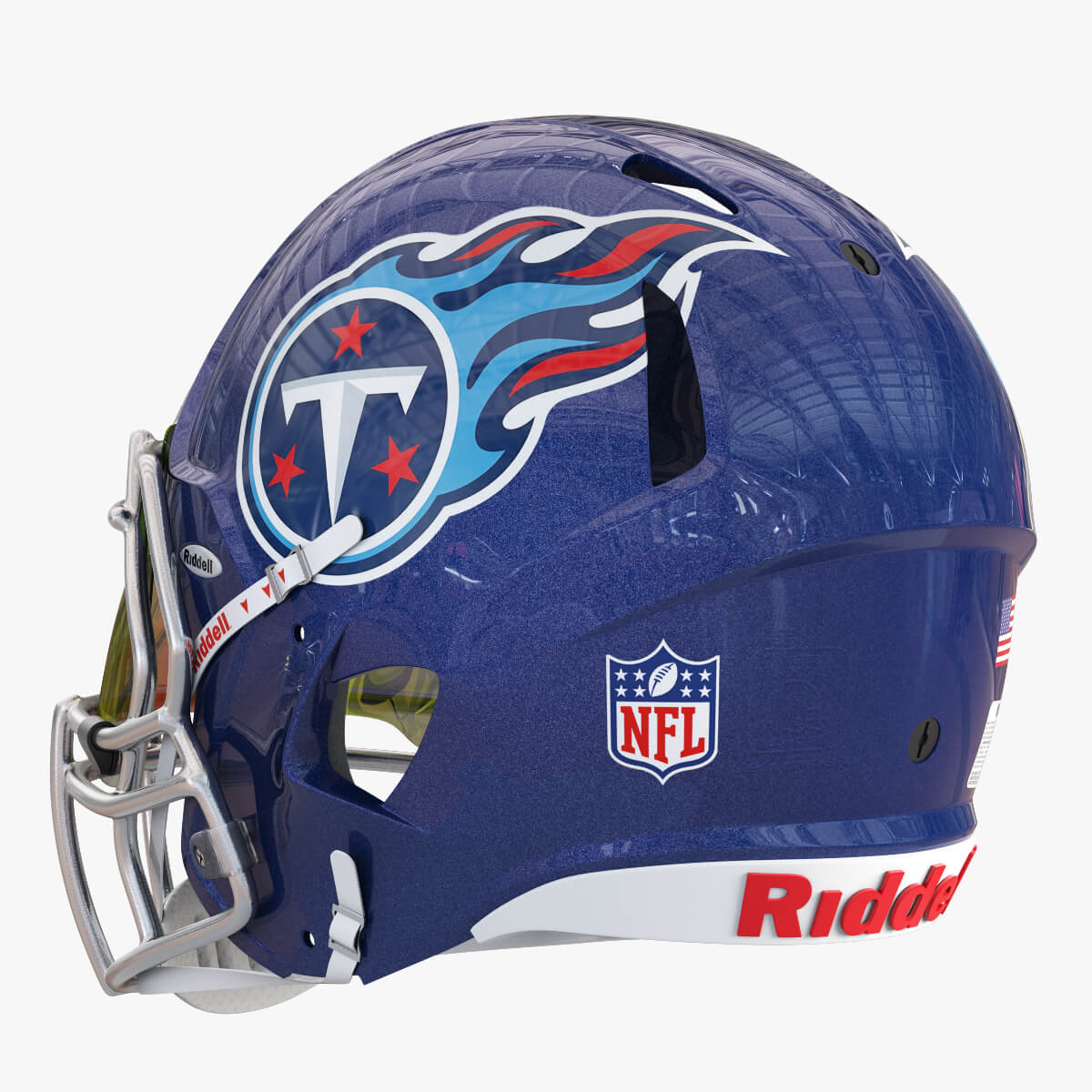 Riddell Speed Helmet Tennessee Titans - 3D Model by sta_84