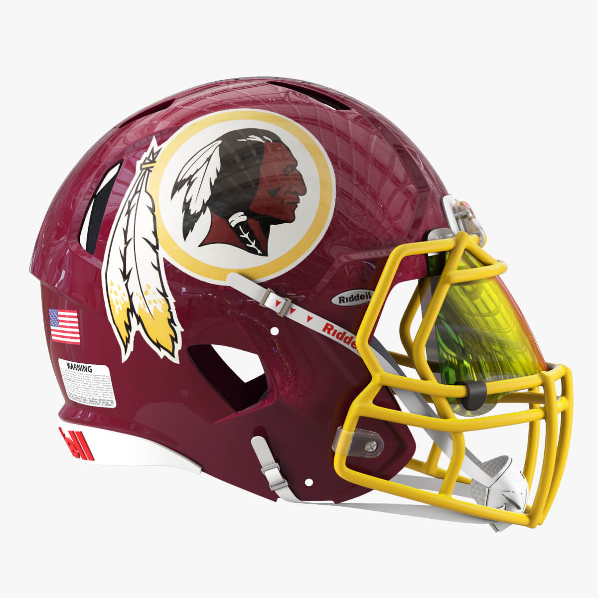 Riddell Speed Helmet Washington Redskins - 3D Model by sta_84