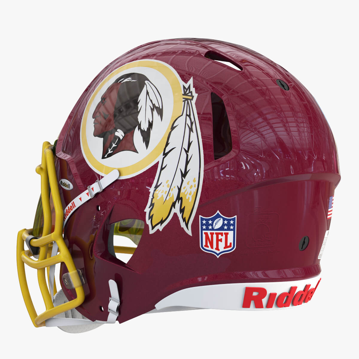 Riddell Speed Helmet Washington Redskins - 3D Model by sta_84