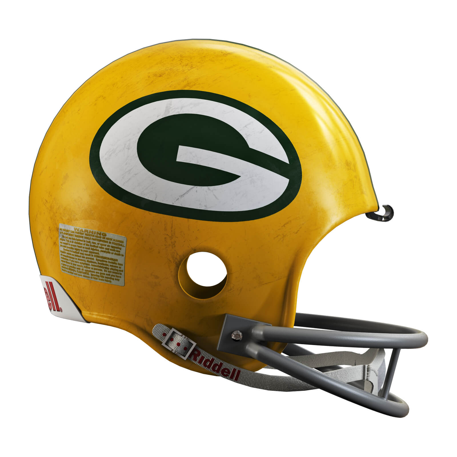 Riddell Vsr 4 Helmet-Green Bay Packers 3D Model by sta_84