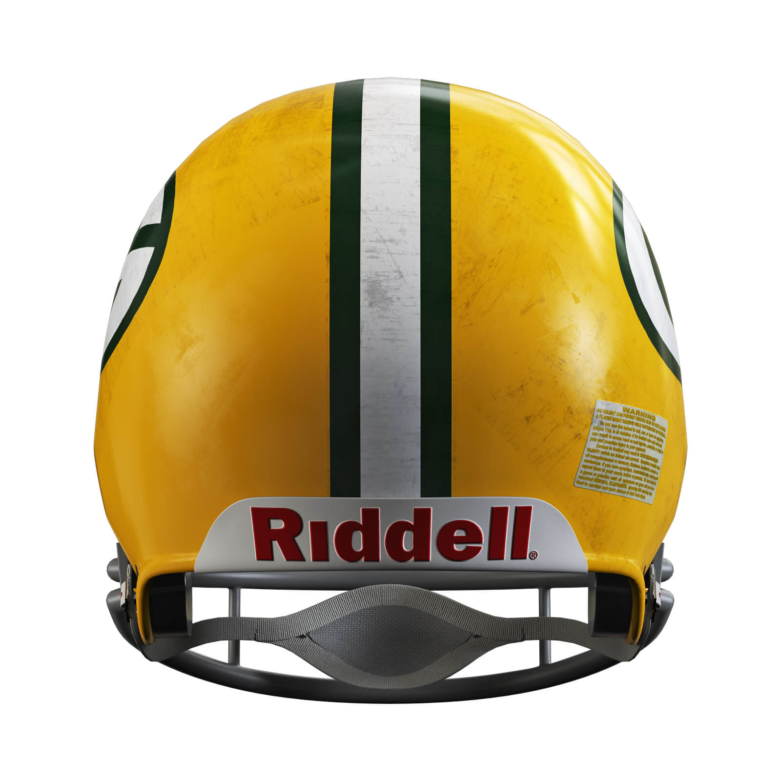 Riddell Vsr 4 Helmet-Green Bay Packers 3D Model by sta_84