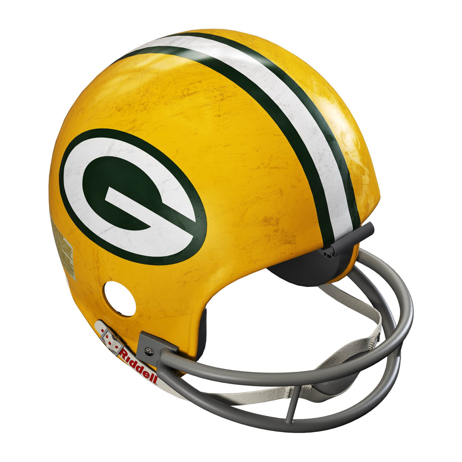 Riddell Vsr 4 Helmet-Green Bay Packers 3D Model by sta_84