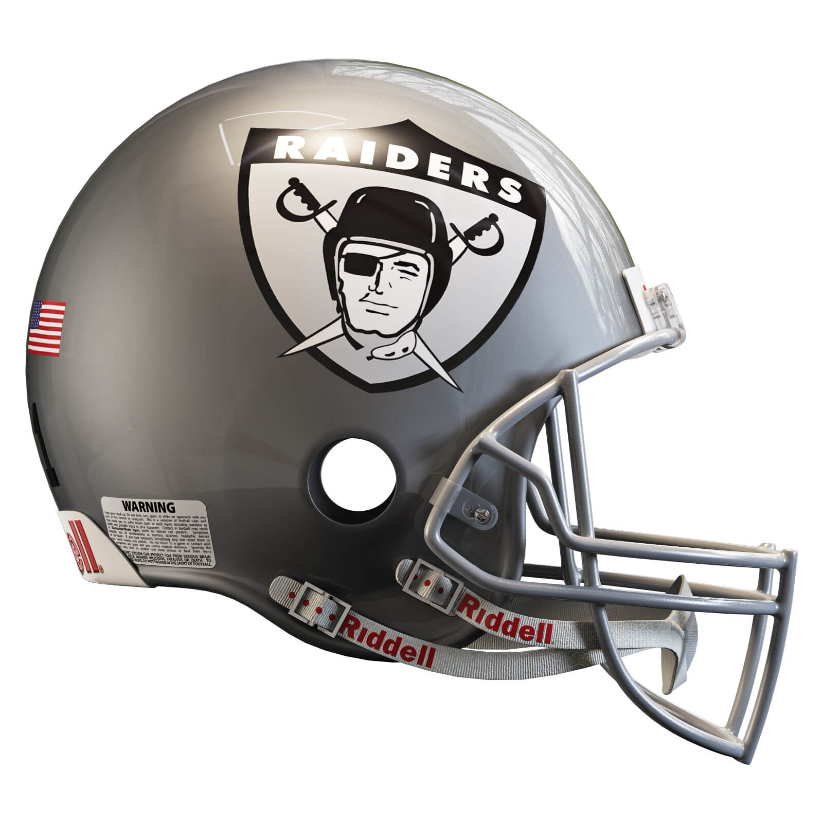 Riddell Vsr 4 Helmet-Oakland Raiders 3D Model by sta_84