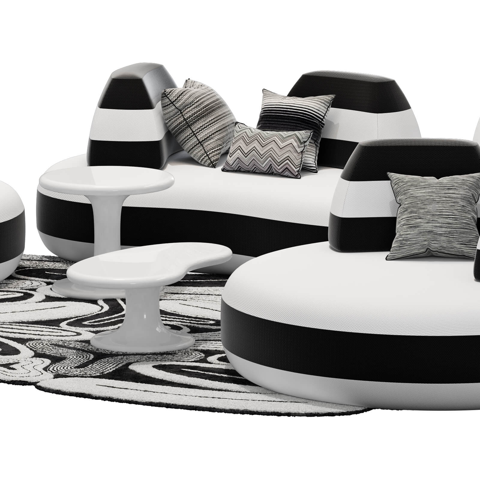 Roche Bobois Bombom Sofa Set 001 - 3D Model by sta_84