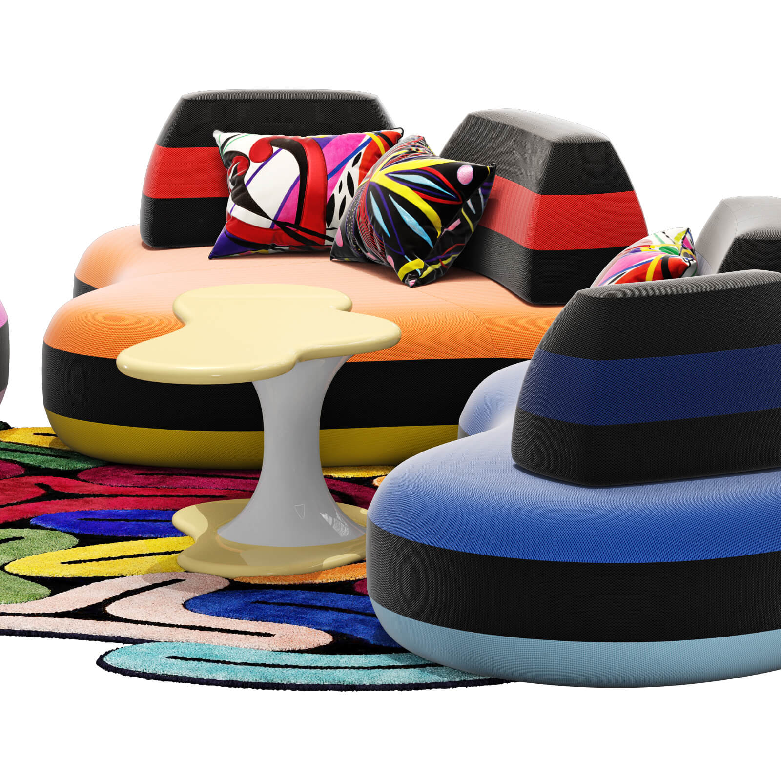 Roche Bobois Bombom Sofa Set 002 - 3D Model by sta_84