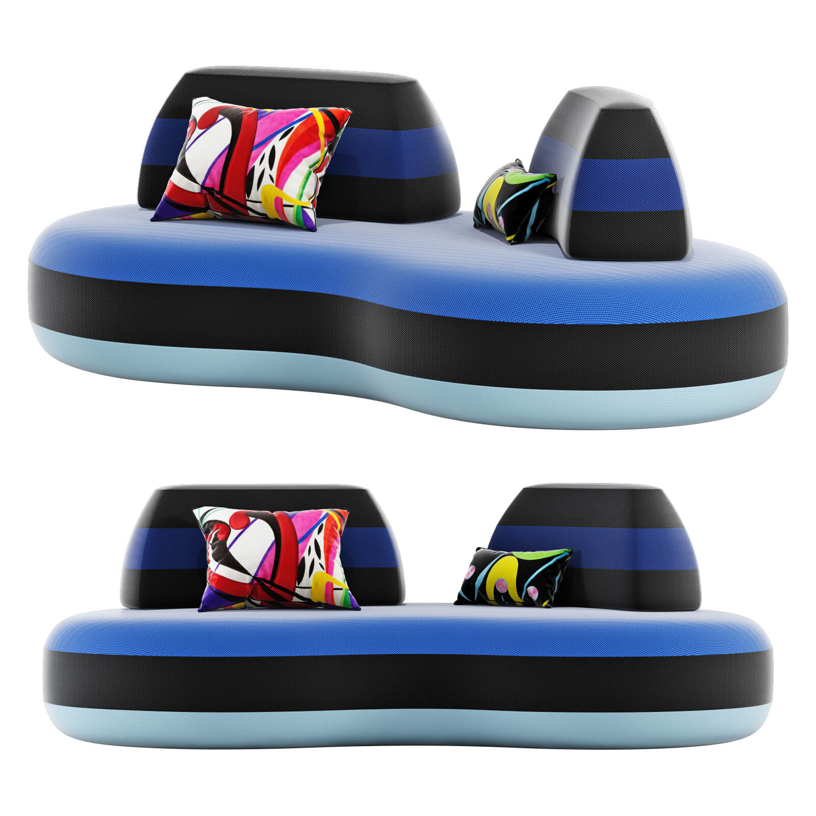 Roche Bobois Bombom Sofa Set 002 - 3D Model by sta_84