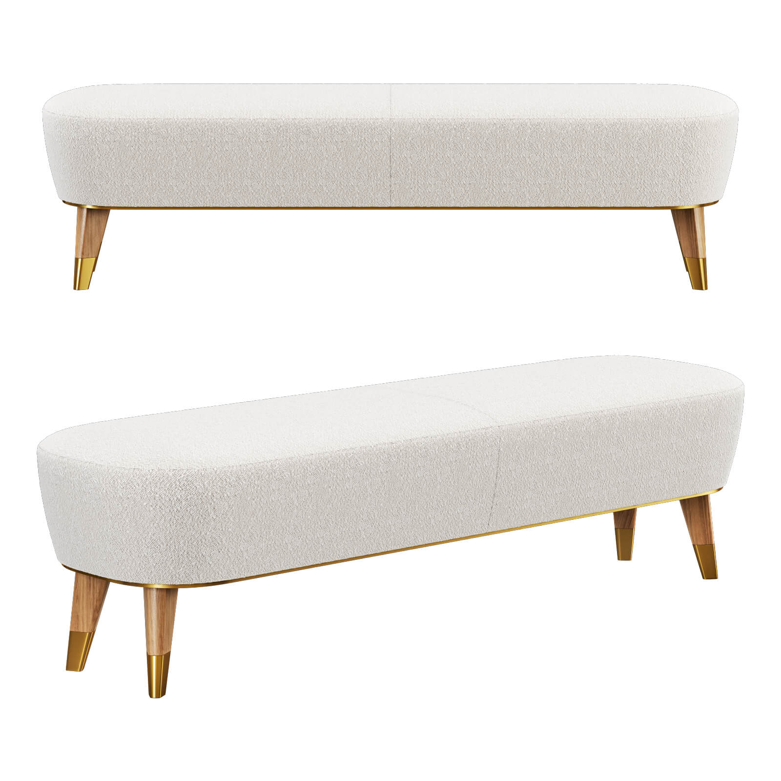 Roche Bobois Eden-Rock Bench 3D Model by sta_84