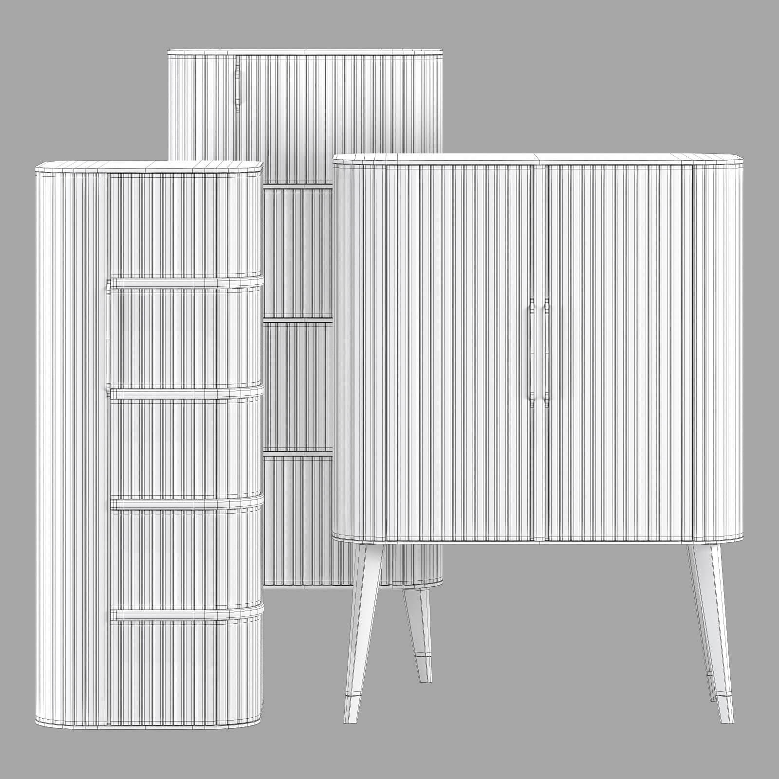 Roche Bobois Eden-Rock Storage Set 1 3D Model by sta_84