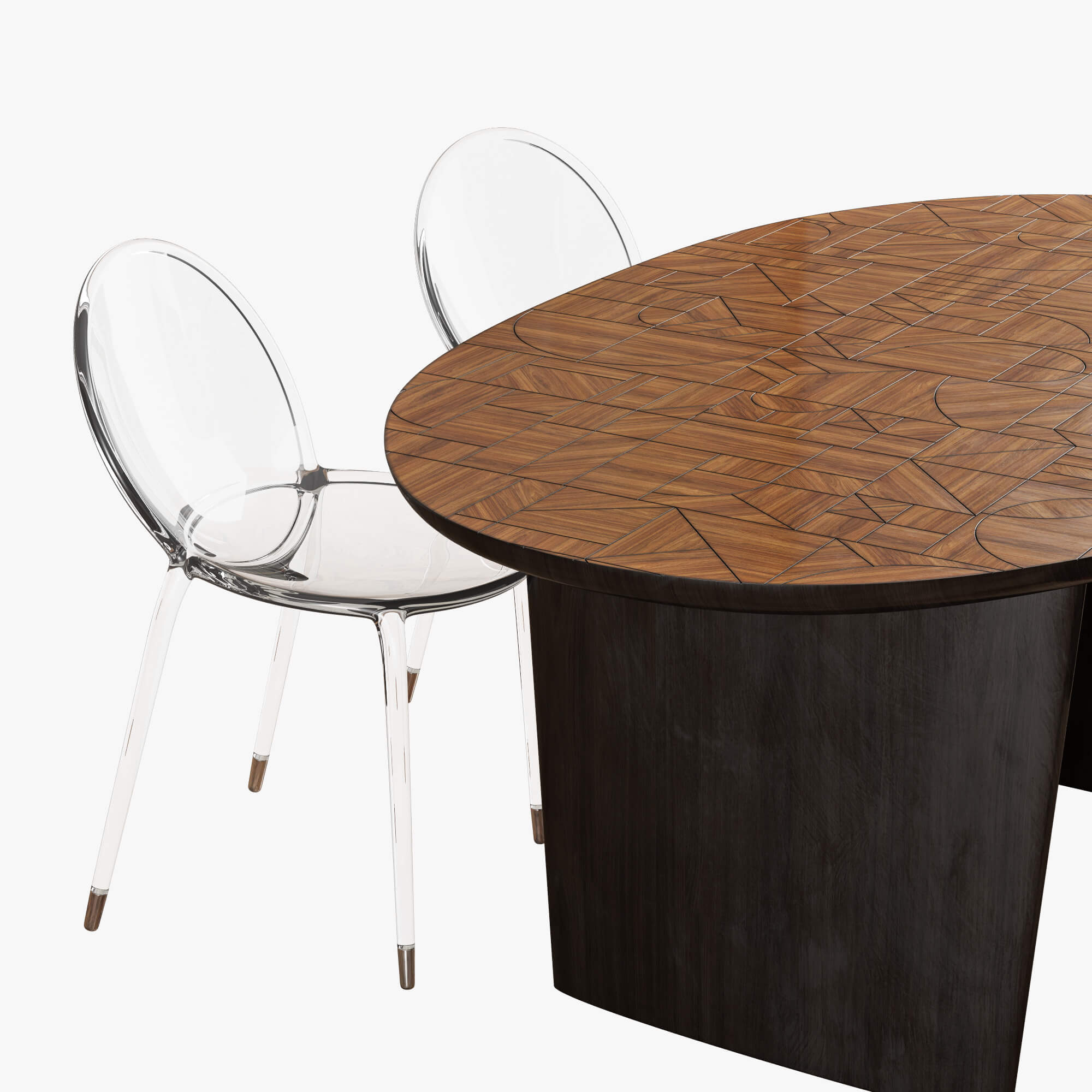 Roche Bobois Patchwork Dining Table 180 Loop Chair - 3D Model by sta_84