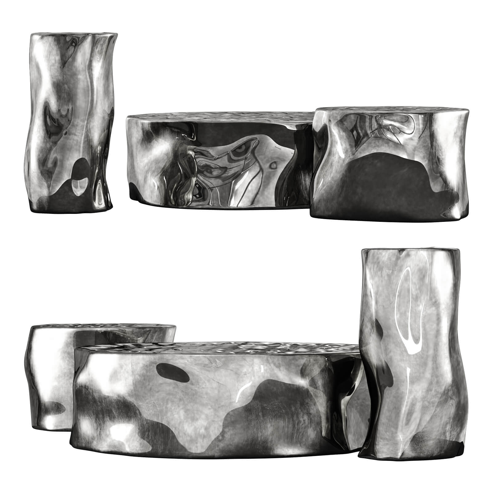 Roche Bobois Silver Tree Cocktail Table - 3D Model by sta_84