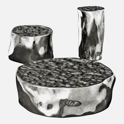 Roche Bobois Silver Tree Cocktail Table - 3D Model by sta_84