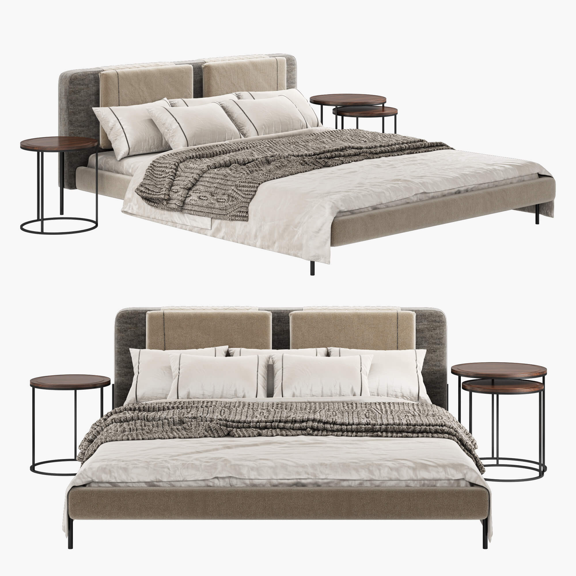 Roche Larri Bed Set - 3D Model by sta_84