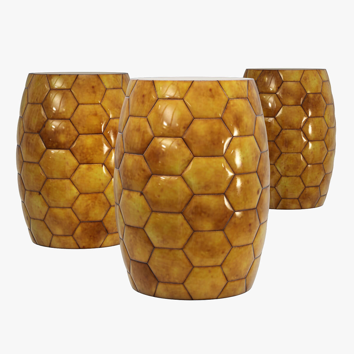 Rouge Decor Tortoise Gold Stool - 3D Model by sta_84