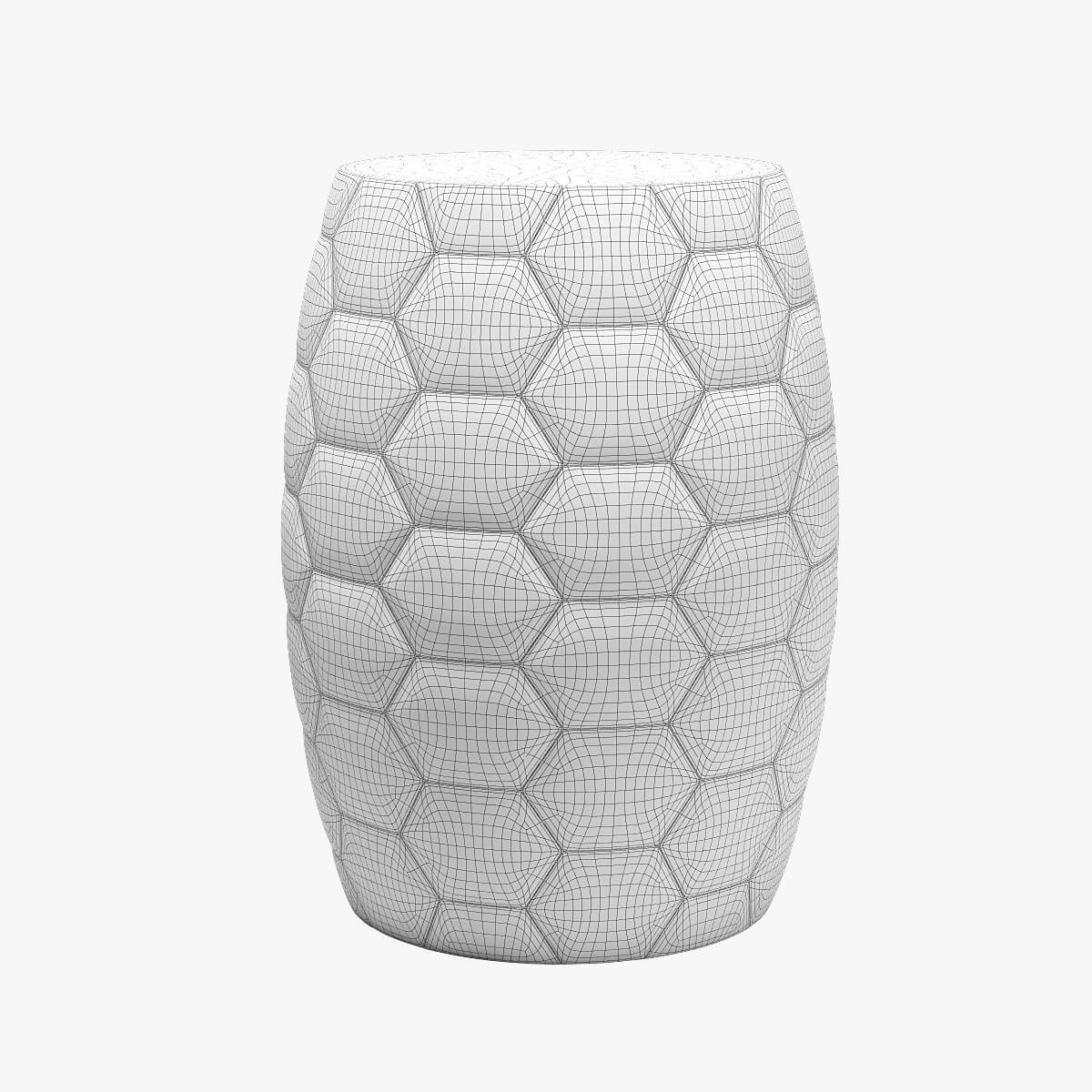 Rouge Decor Tortoise Gold Stool - 3D Model by sta_84