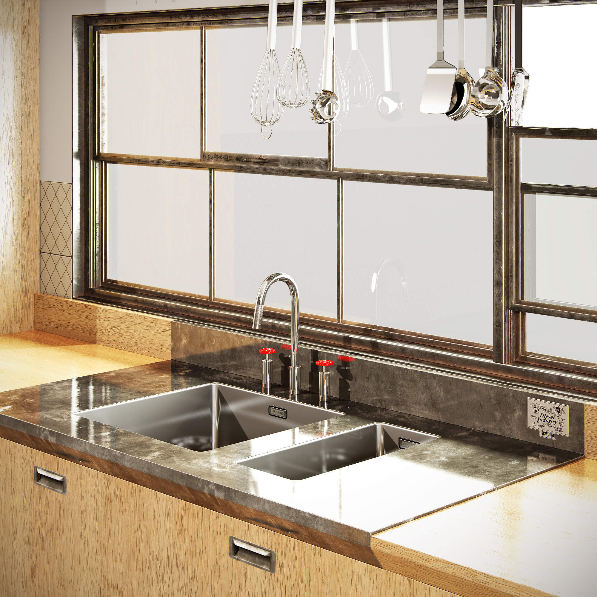 Scavolini Diesel Social Kitchen Type 001 - 3D Model by sta_84