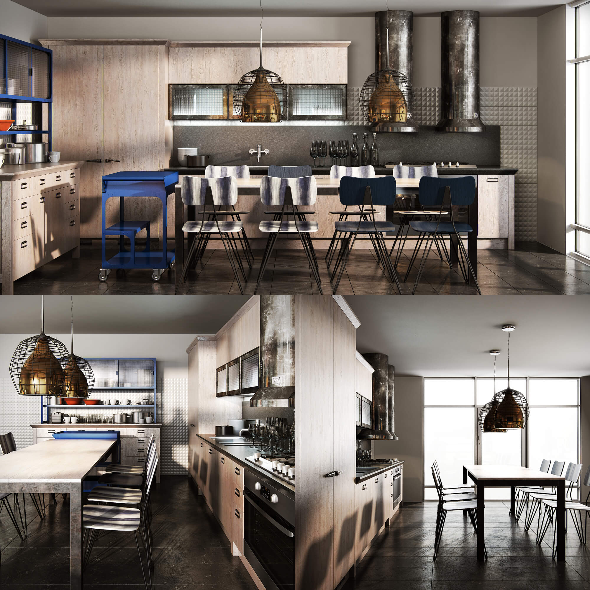 Scavolini Diesel Social Kitchen Type 002 - 3D Model by sta_84