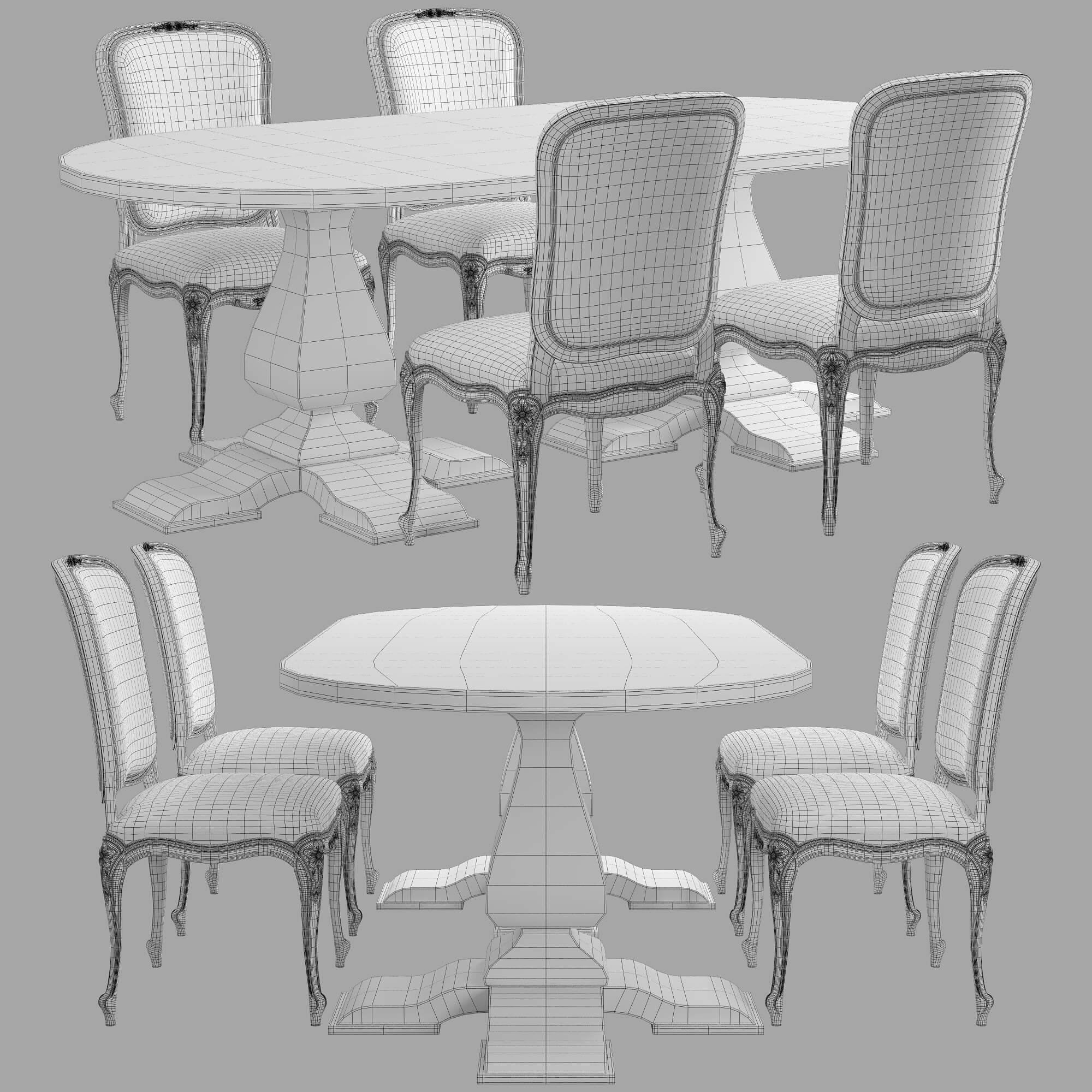 Skandinave Dindo Dining Set - 3D Model by sta_84