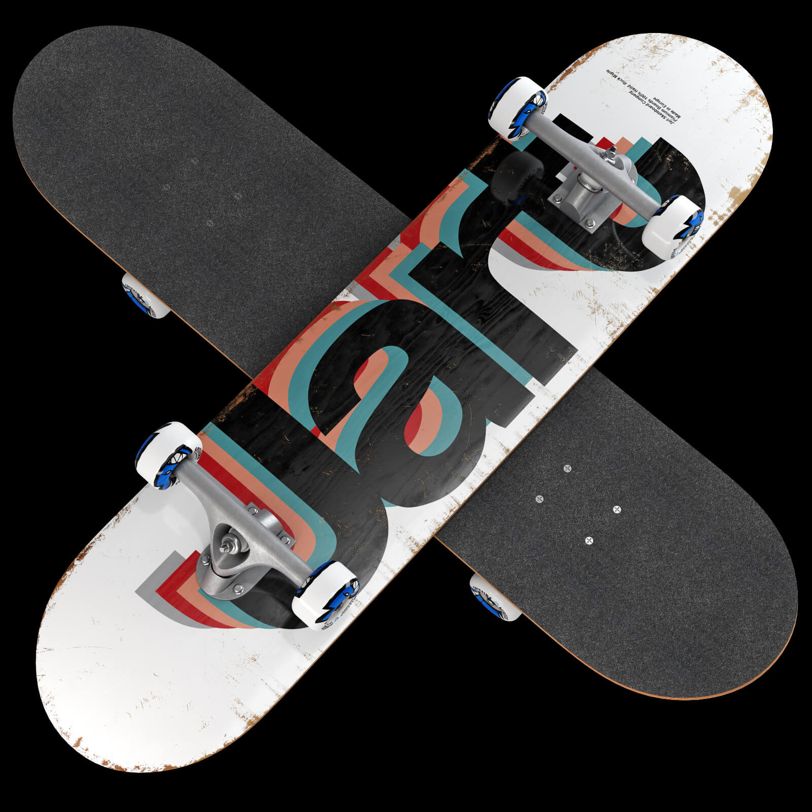 Skateboard Set 001 - 3D Model by sta_84