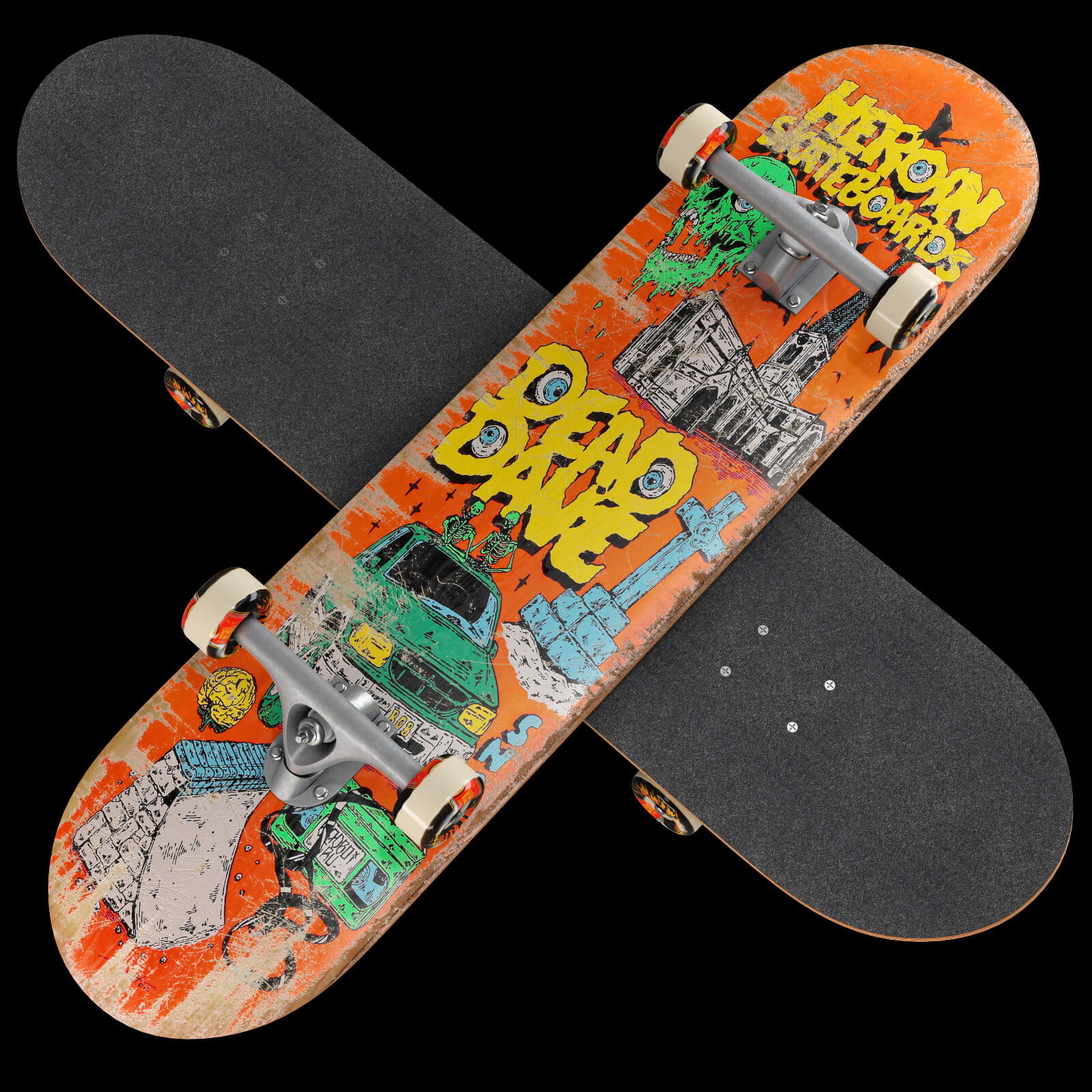 Skateboard Set 002 - 3D Model by sta_84