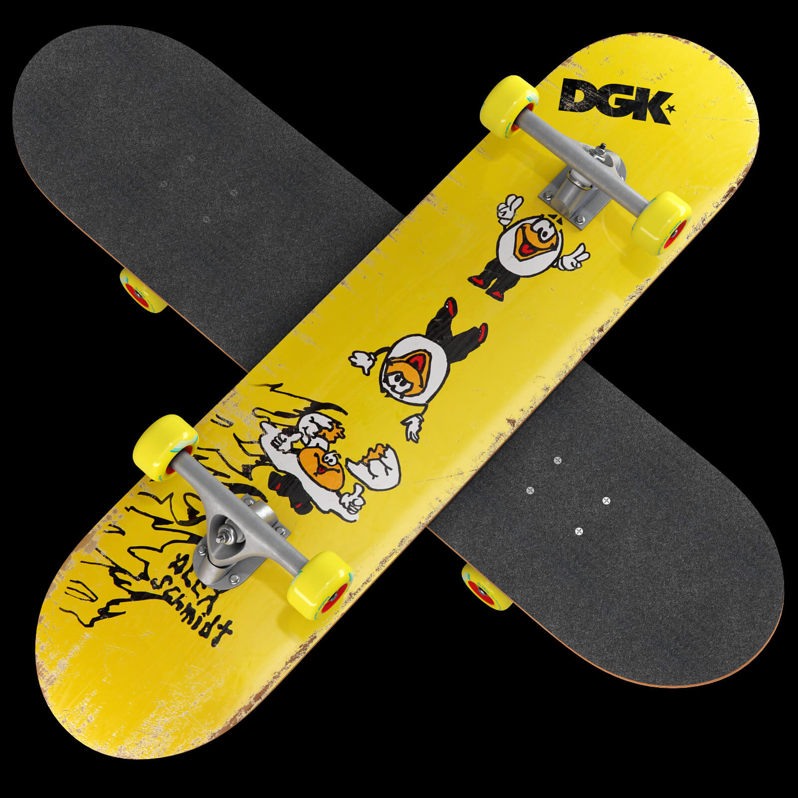 Skateboard Set 003 - 3D Model by sta_84