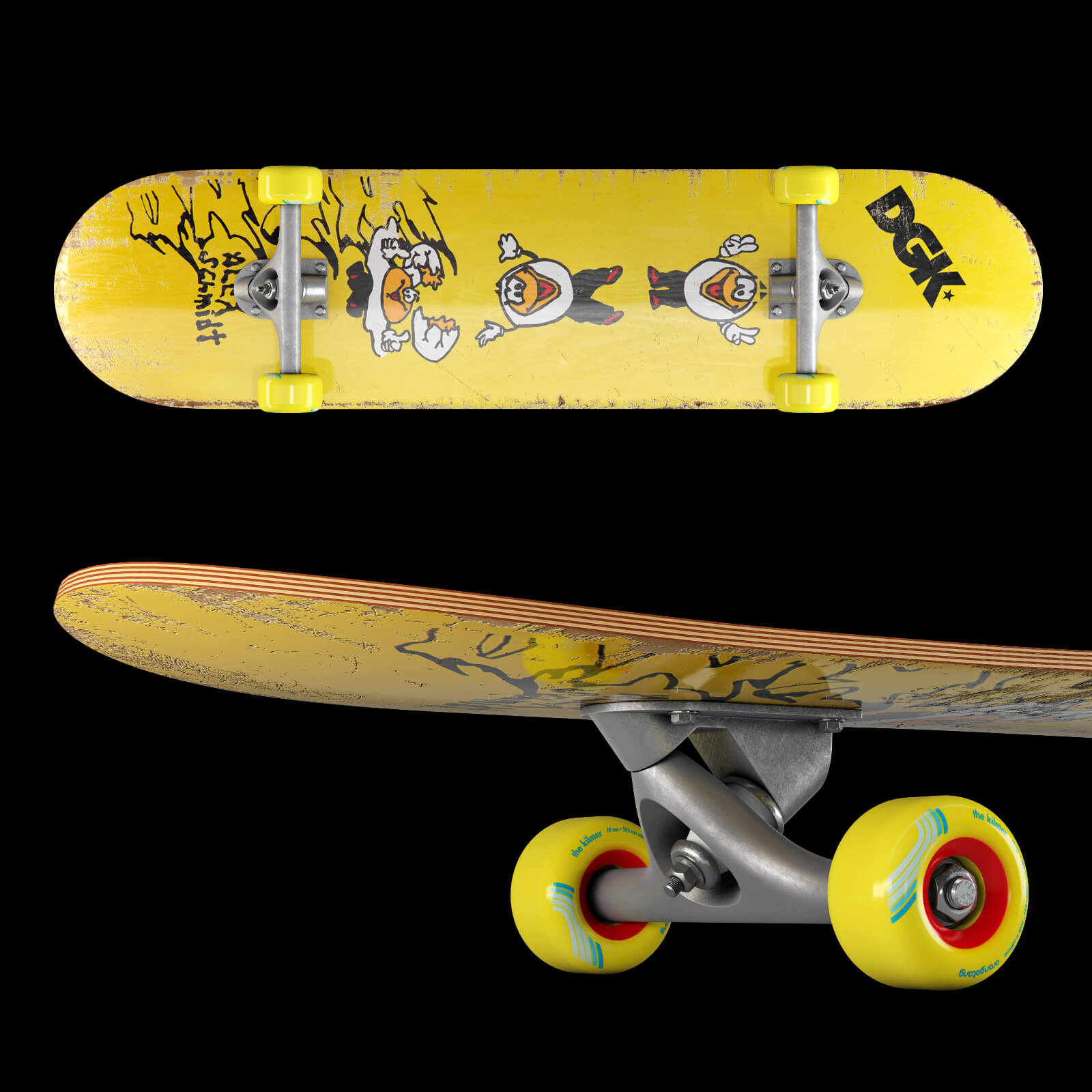 Skateboard Set 003 - 3D Model by sta_84