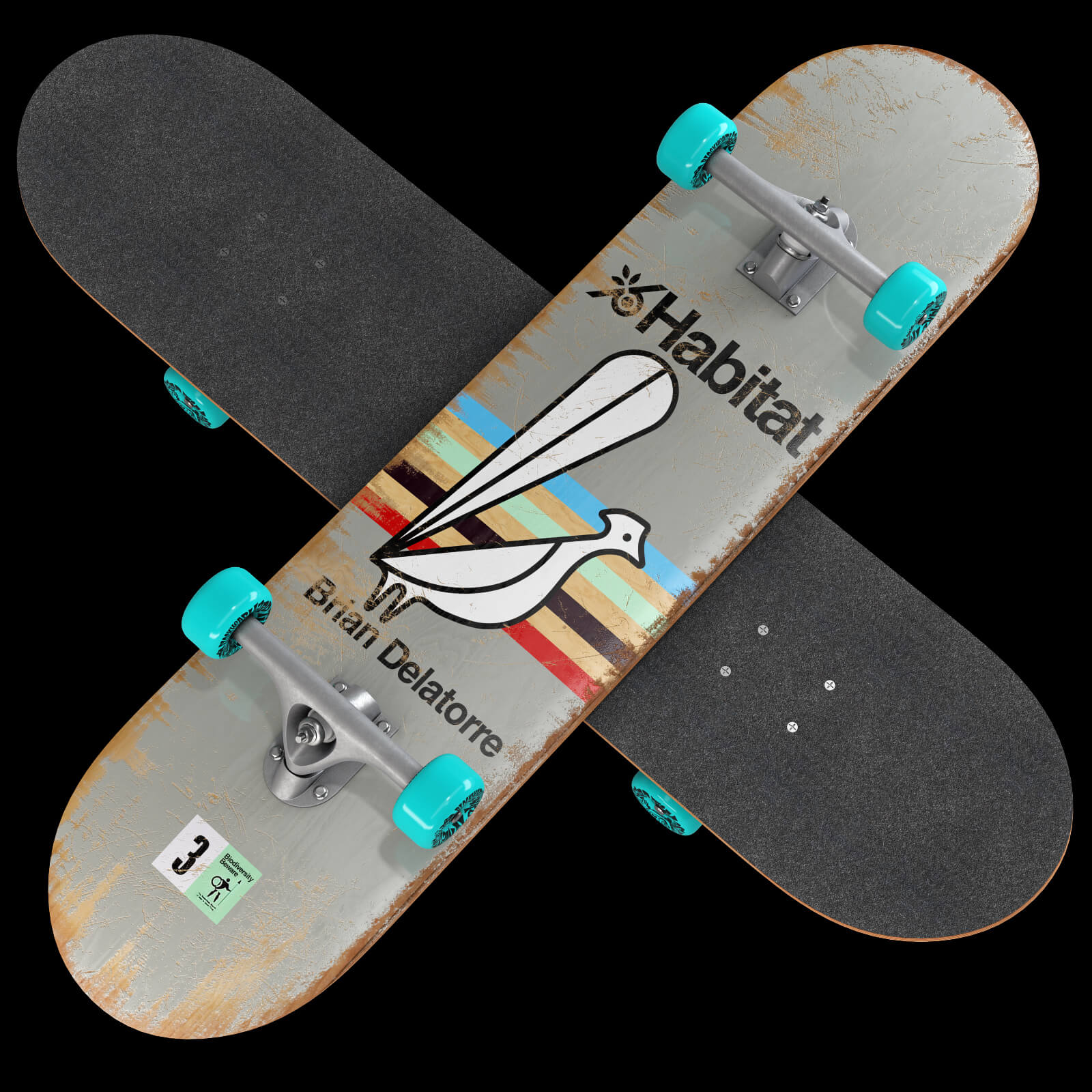 Skateboard Set 004 - 3D Model by sta_84