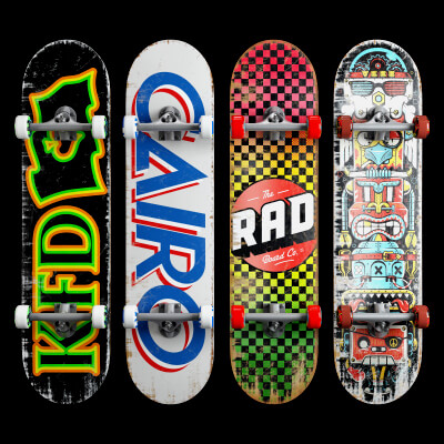 Skateboard Set 007 - 3D Model by sta_84
