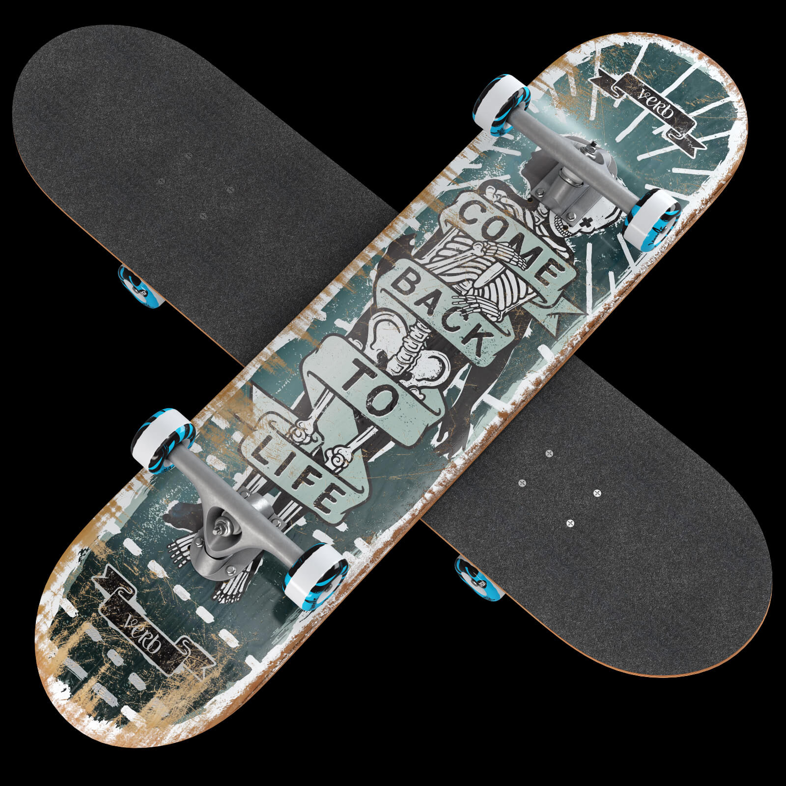 Skateboard Set 008 - 3D Model by sta_84