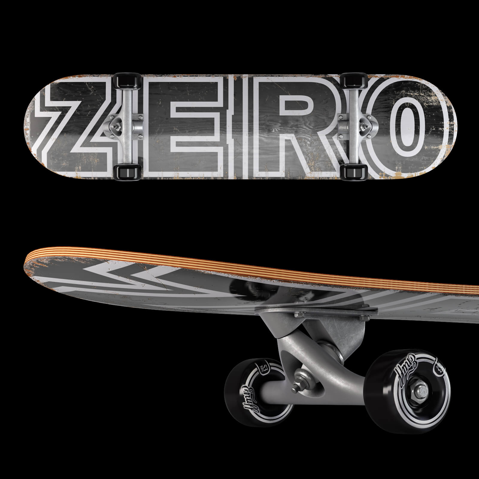 Skateboard Set 008 - 3D Model by sta_84