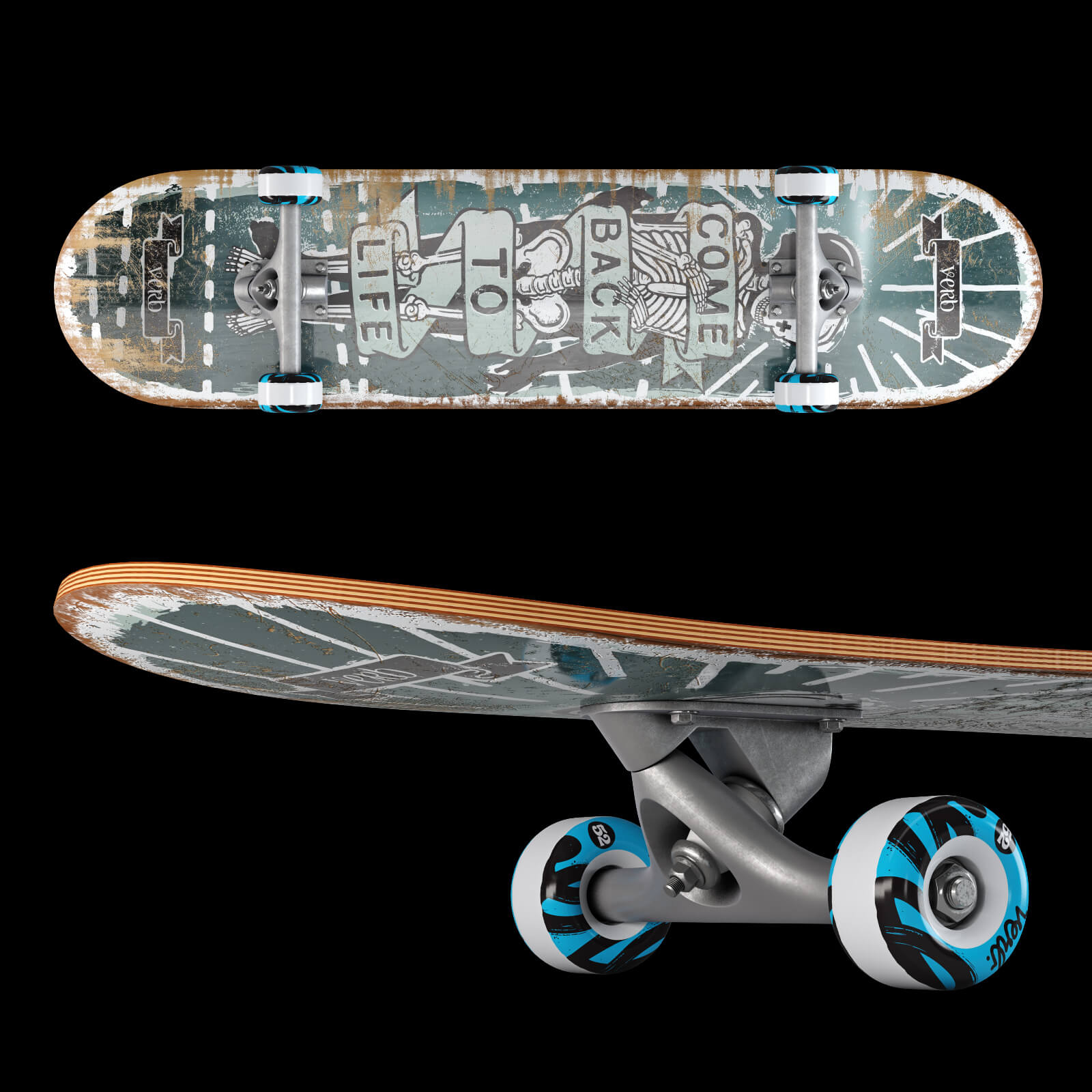 Skateboard Set 008 - 3D Model by sta_84