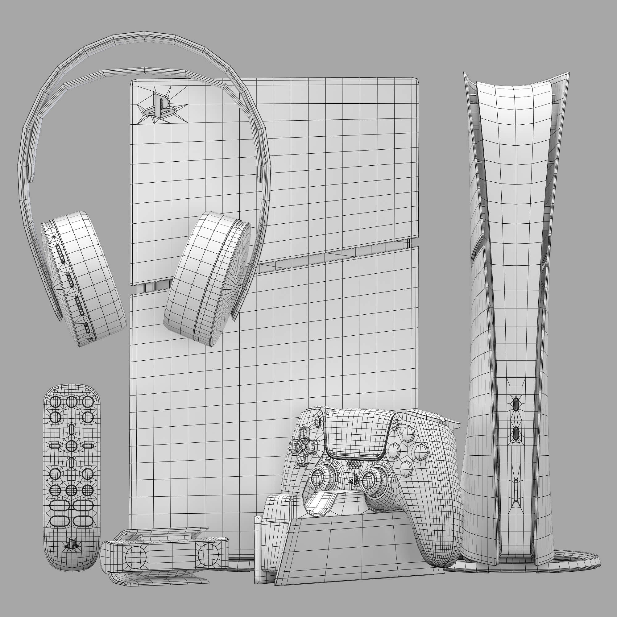 Sony Playstation 5 Slim Set 1 - 3D Model by sta_84